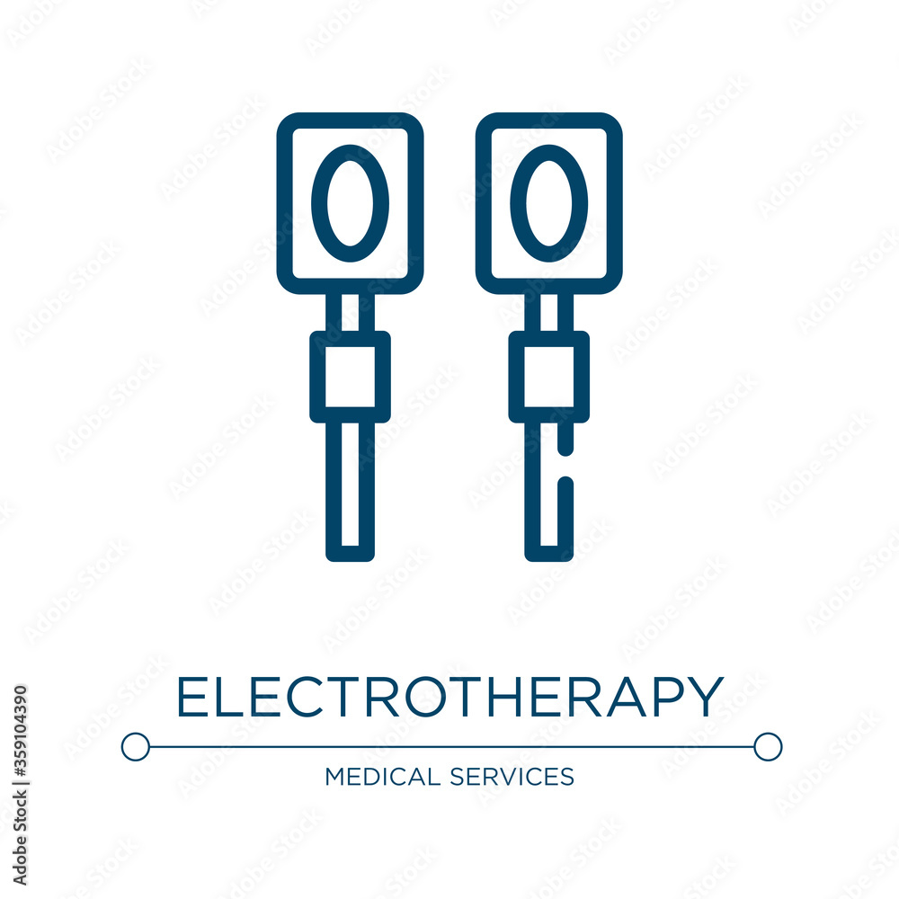 Electrotherapy icon. Linear vector illustration from therapy collection. Outline electrotherapy ...