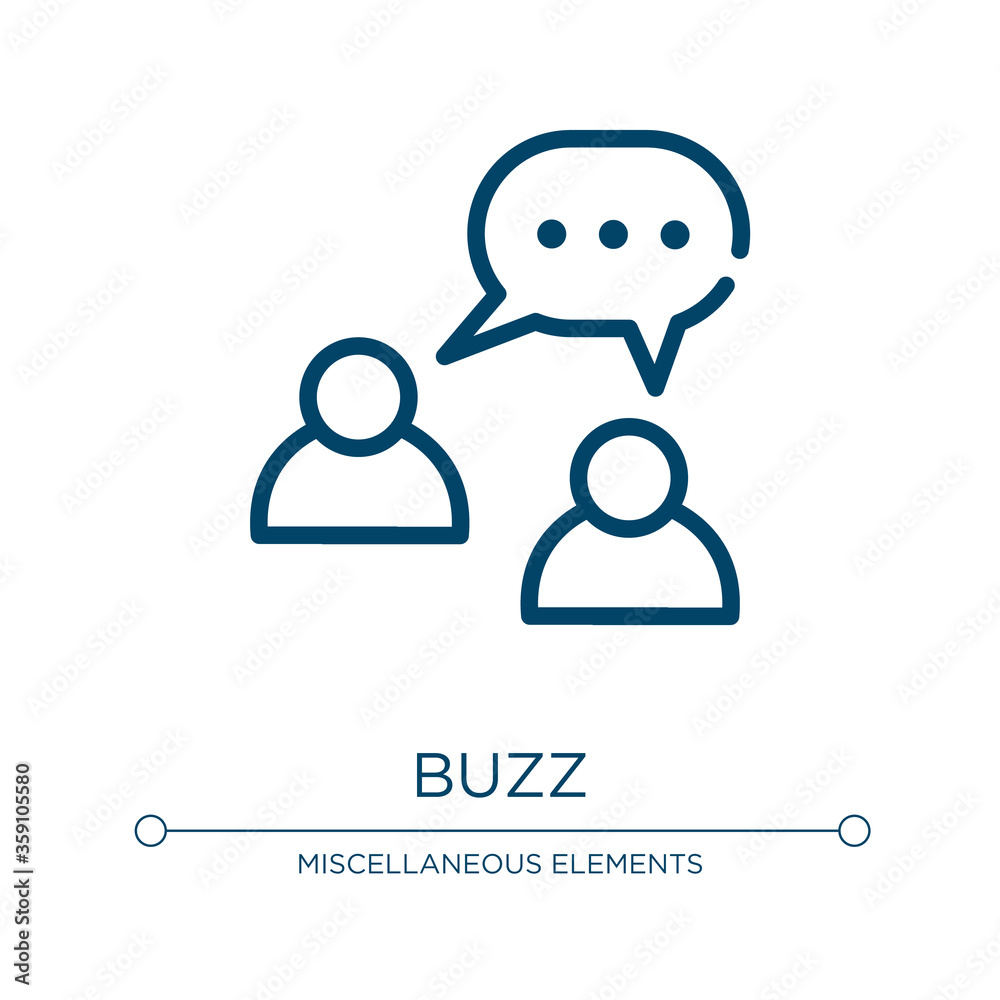 Buzz icon. Linear vector illustration from advertisement collection ...