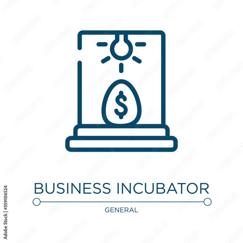 Business incubator icon. Linear vector illustration from general ...