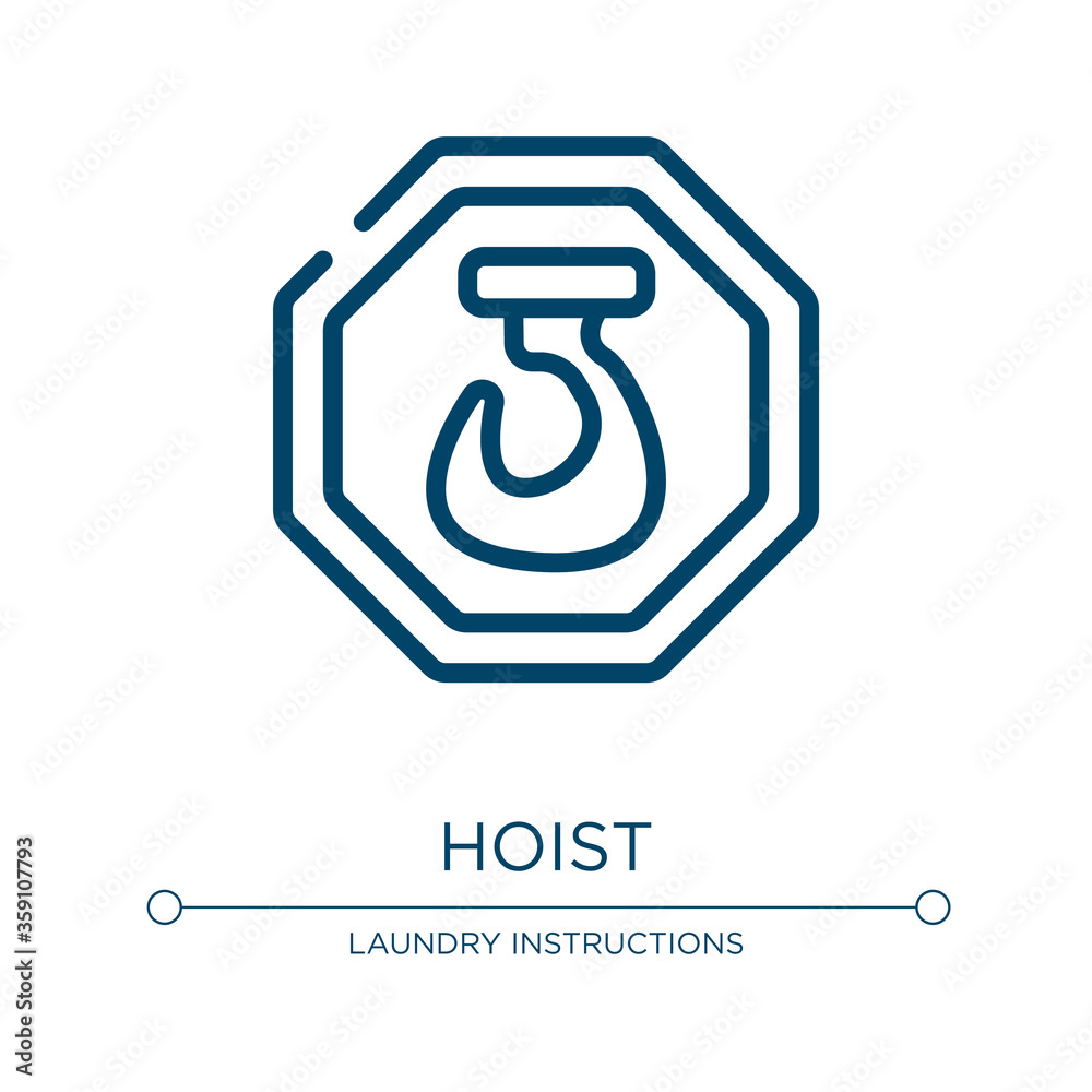 Hoist icon. Linear vector illustration from pictograms collection ...