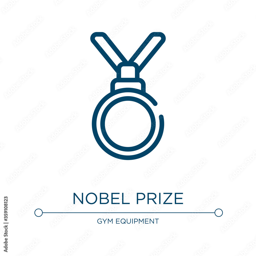 Nobel prize icon. Linear vector illustration from awards collection ...