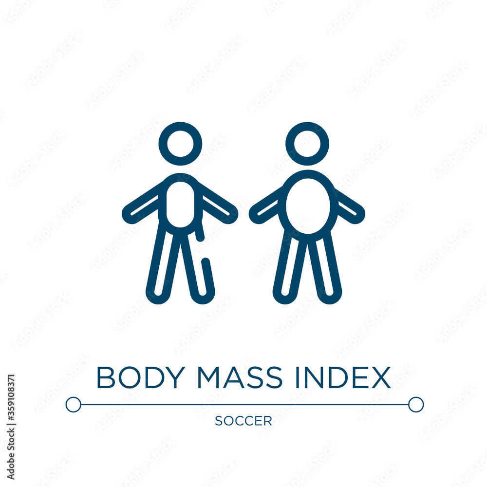 Body mass index icon. Linear vector illustration from sport fitness ...