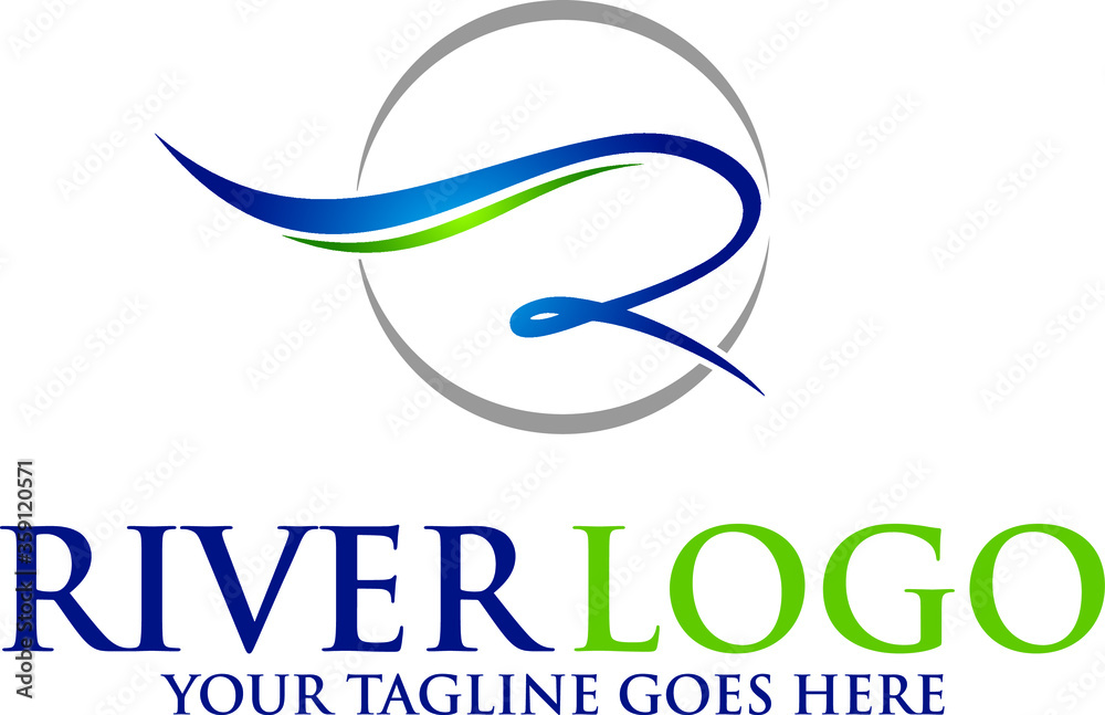River Logo Stock Vector | Adobe Stock