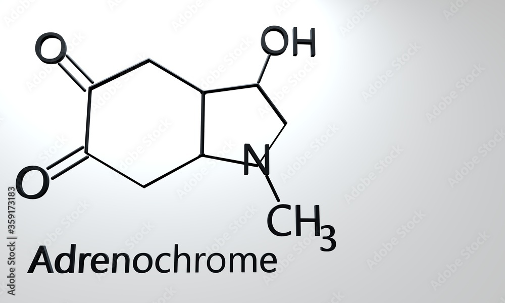 Structural formula of Adrenochrome. Adrenochrome is a chemical compound ...