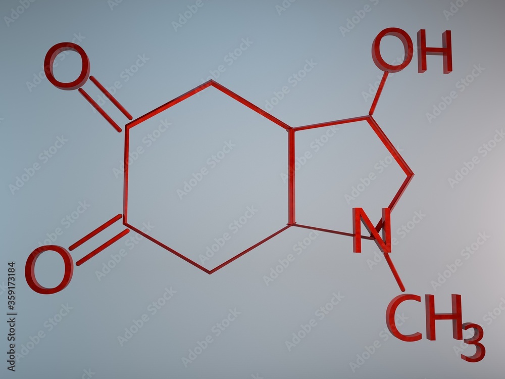 Structural formula of Adrenochrome. Adrenochrome is a chemical compound ...