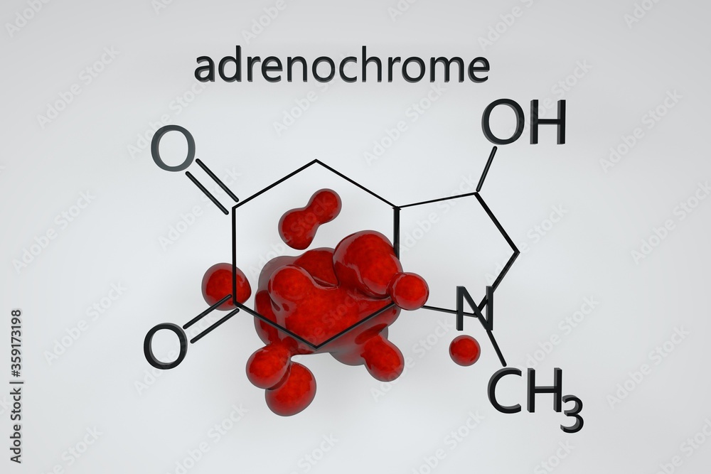 Structural formula of Adrenochrome. Adrenochrome is a chemical compound ...