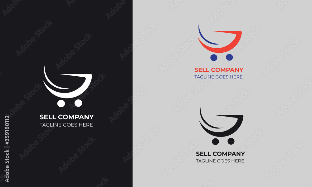 e-commerce logo design template, logo for e-commerce selling company ...