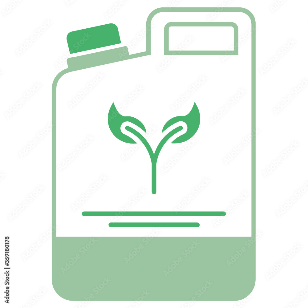 Biodiesel B100 Barrel Vector Color Icon Design Concept, Bio Fuel Gallon ...