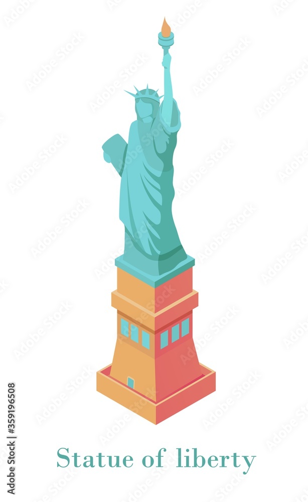 Statue of Libertyi sometric. New york national monument symbol of ...
