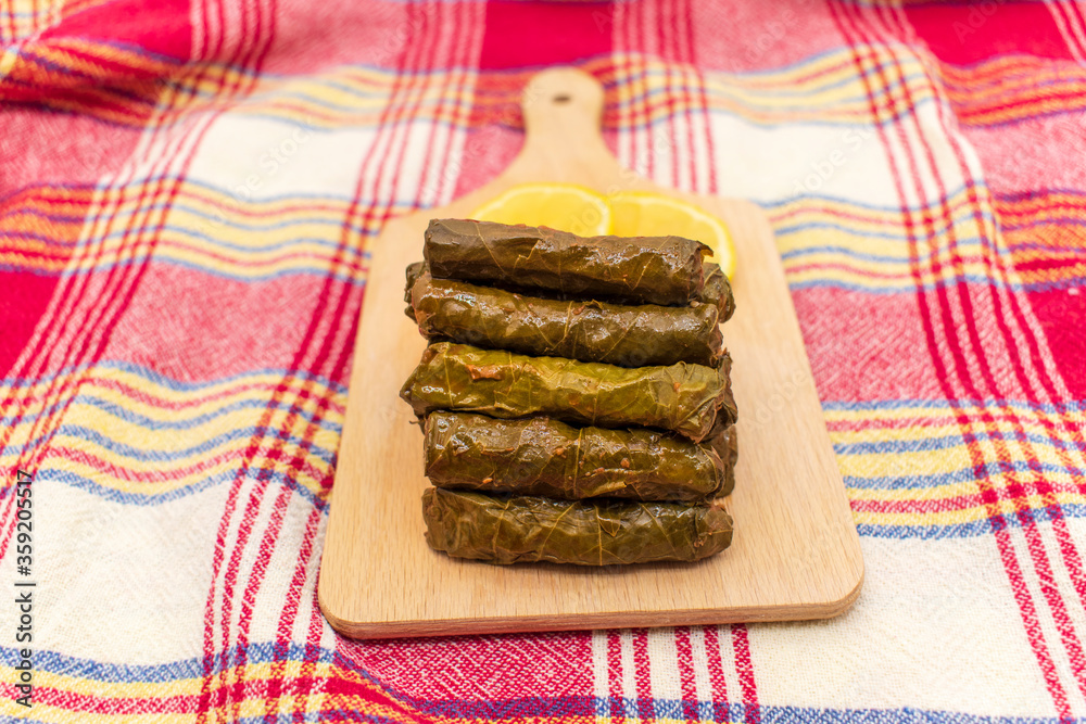 Sarma is a Turkish Traditional famous food on grape leaves. Turkish ...