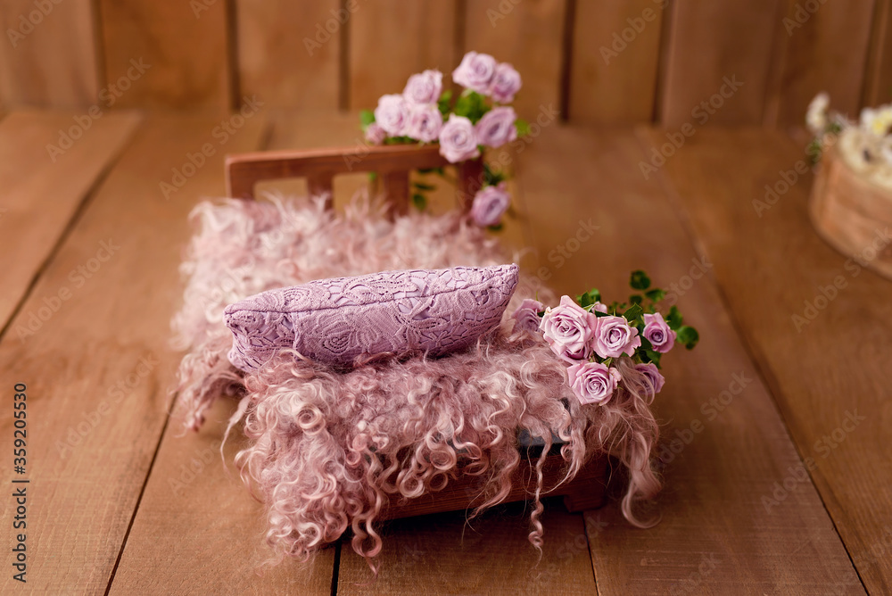 Newborn Digital Background Spring rose Basket Prop for Newborn. For ...