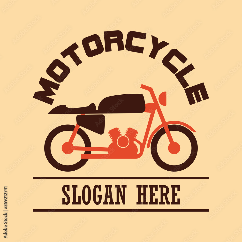 motorcycle logo, emblems and insignia with text space for your slogan ...