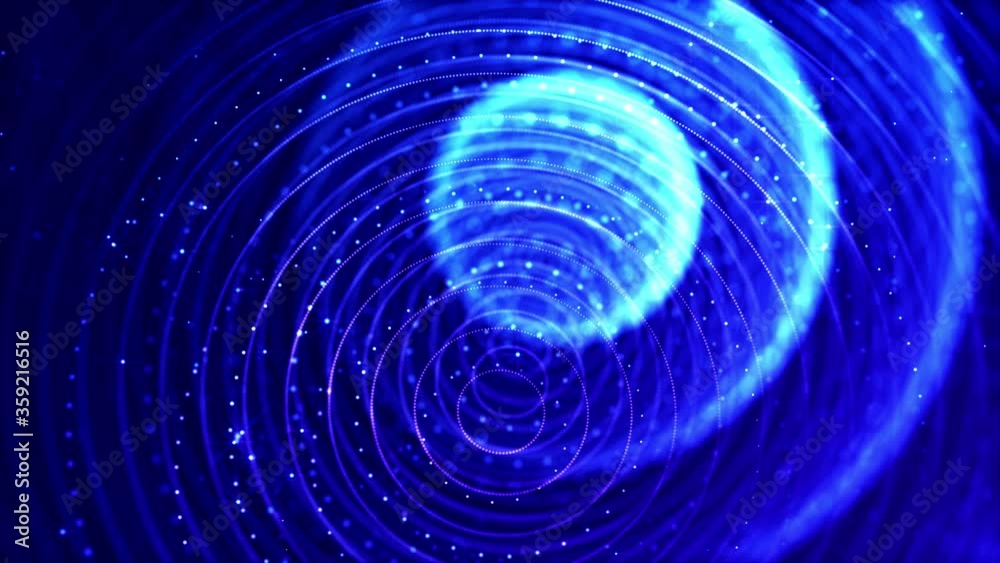 4k looped sci-fi particle background, bokeh and light effects. Glow ...