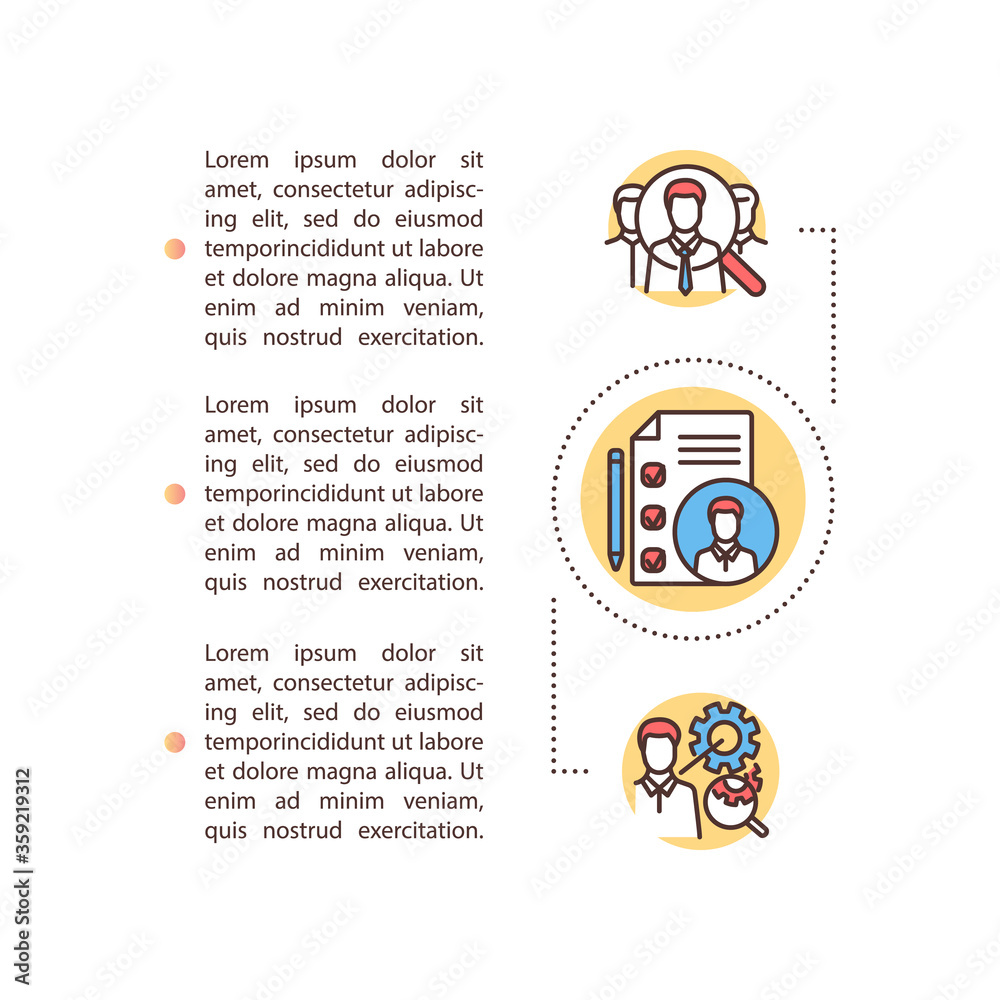 Recruitment concept icon with text. HR management, employment strategy ...