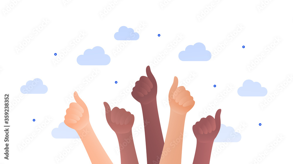 Black lives matter protest concept. Vector flat illustration. Banner ...