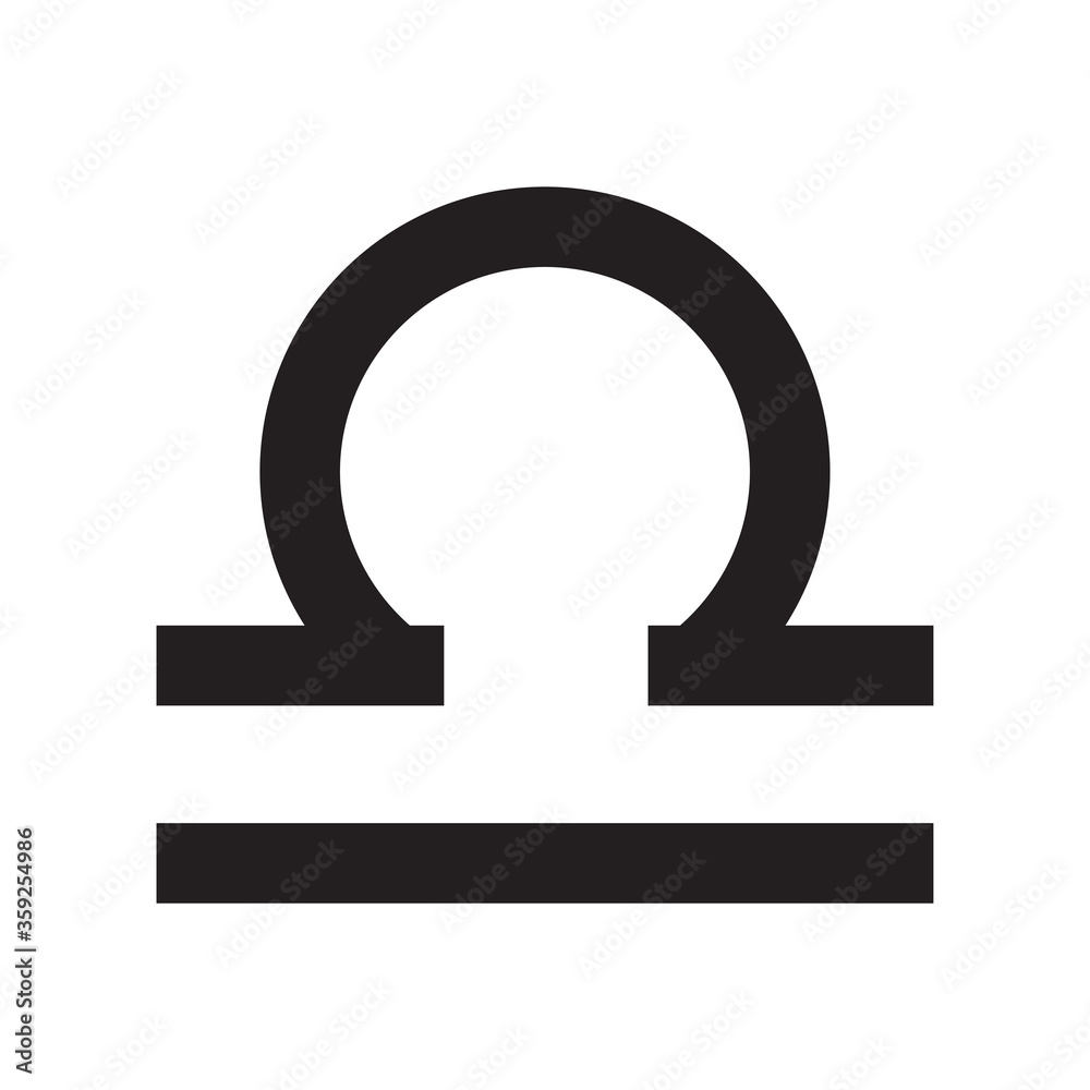 Libra. Zodiac sign. Astrological calendar. Zodiacal black and white ...