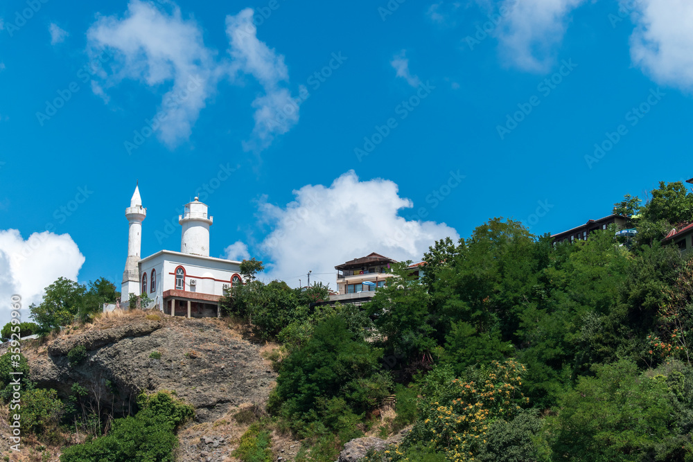 The lighthouse was built of wood during the Ottoman period. Anadolu ...
