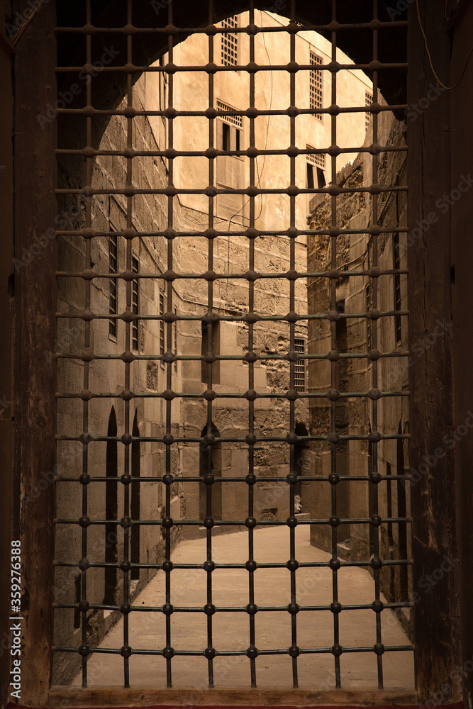 Traditional Arabic designs inside El Sultan Hassan Mosque-Madrassa in ...