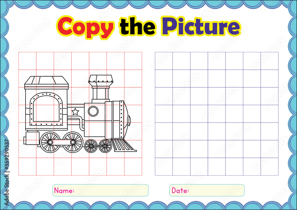 copy the picture, drawing activity for kids . Educational game Stock ...