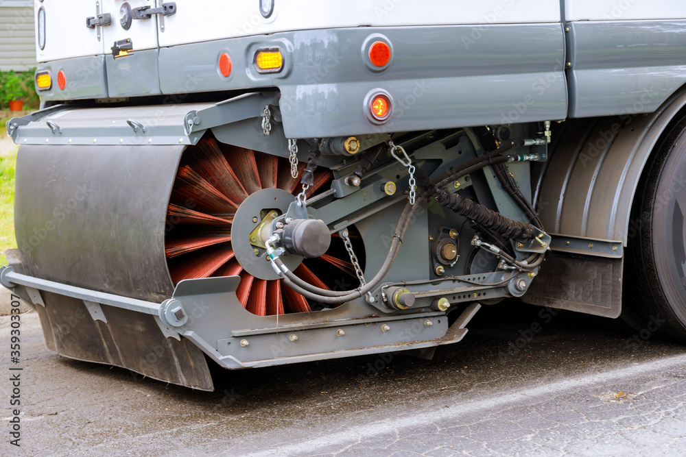 Street Sweeper car is cleaning machine in the municipal car for ...