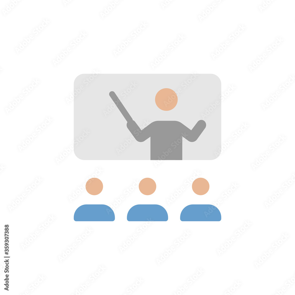 Presentation colored icon. Simple colored element illustration. Presentation concept symbol ...