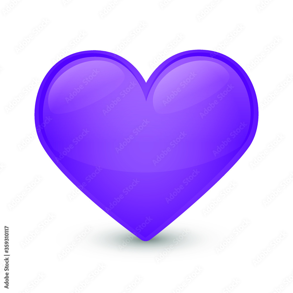Heart Love Emoji Icon Object Symbol Gradient Vector Art Design Cartoon ...