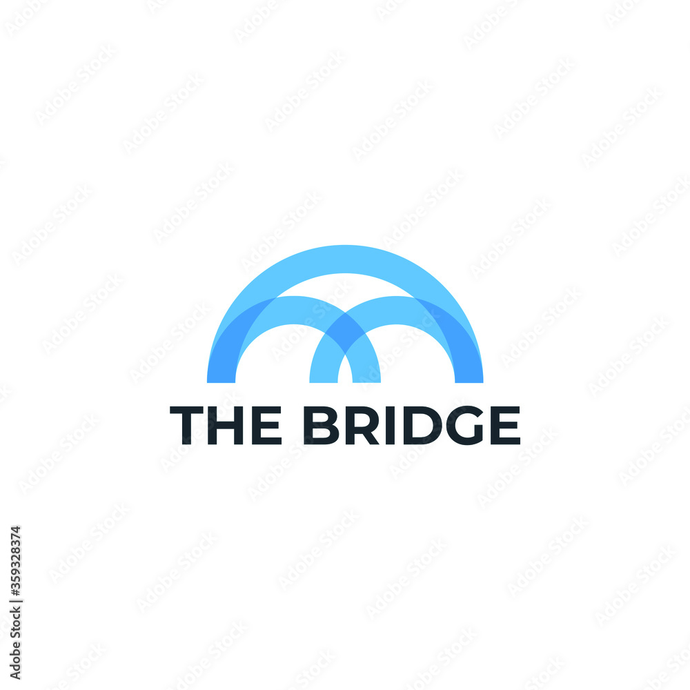 Canal template logo design inspiration. Waterway Brick Bridge Quality ...