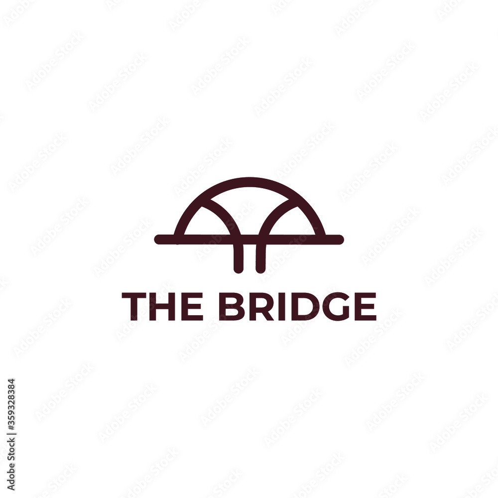 Canal template logo design inspiration. Waterway Brick Bridge Quality ...