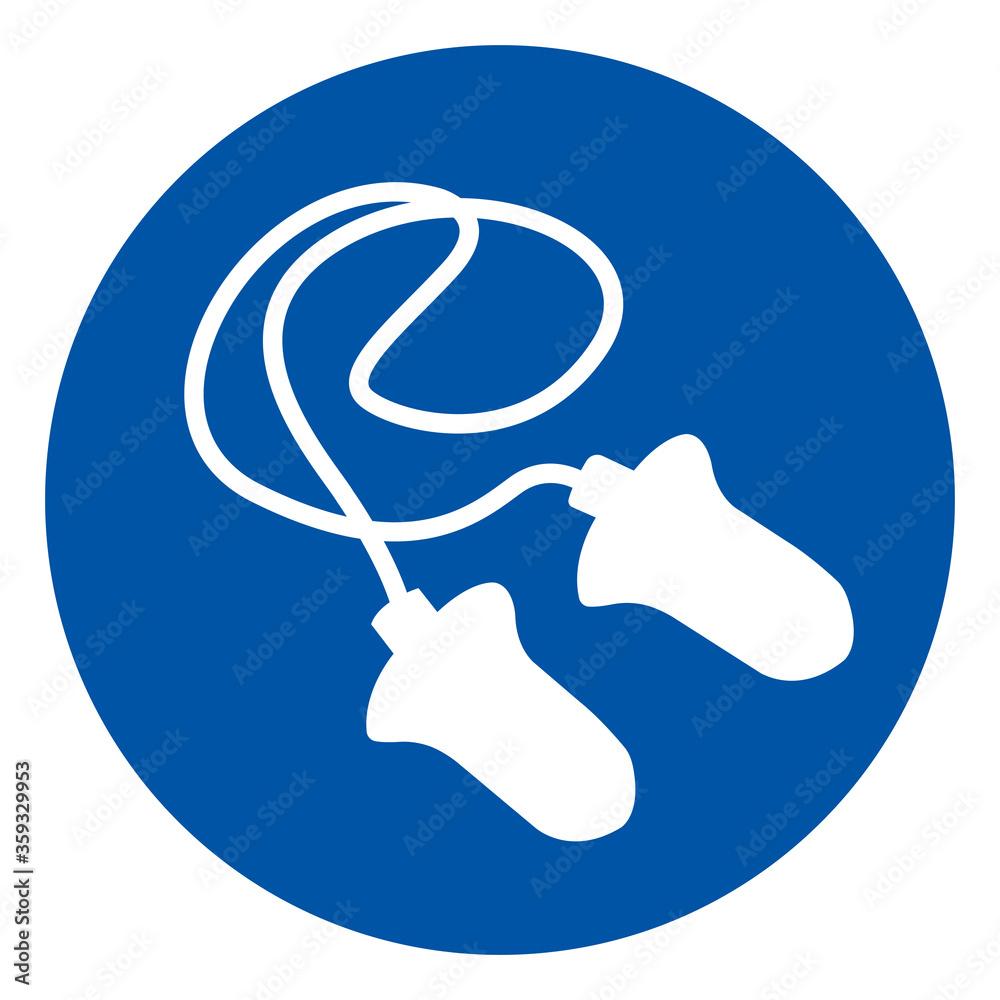 Wear Earplugs Symbol Sign,Vector Illustration, Isolated On White ...