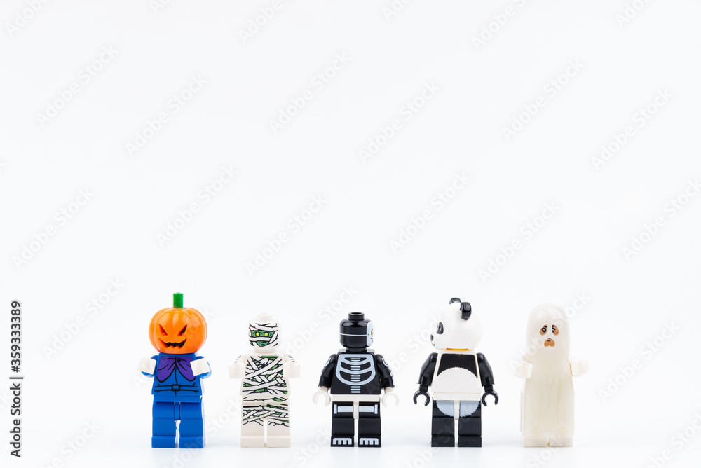 Nonthabure, Thailand - August, 09, 2017: Lego ghost moster and the lego ...