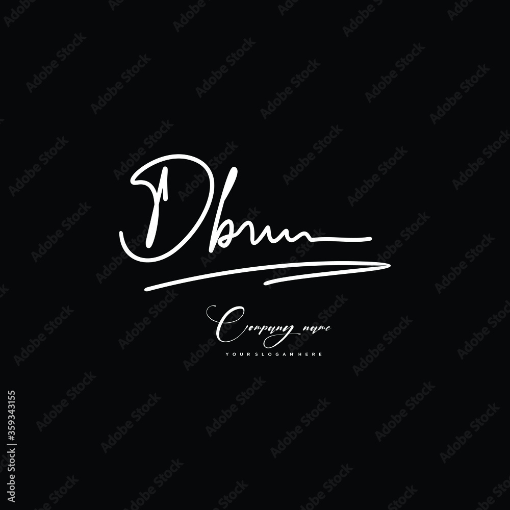 DB initials signature logo. Handwriting logo vector templates. Hand ...