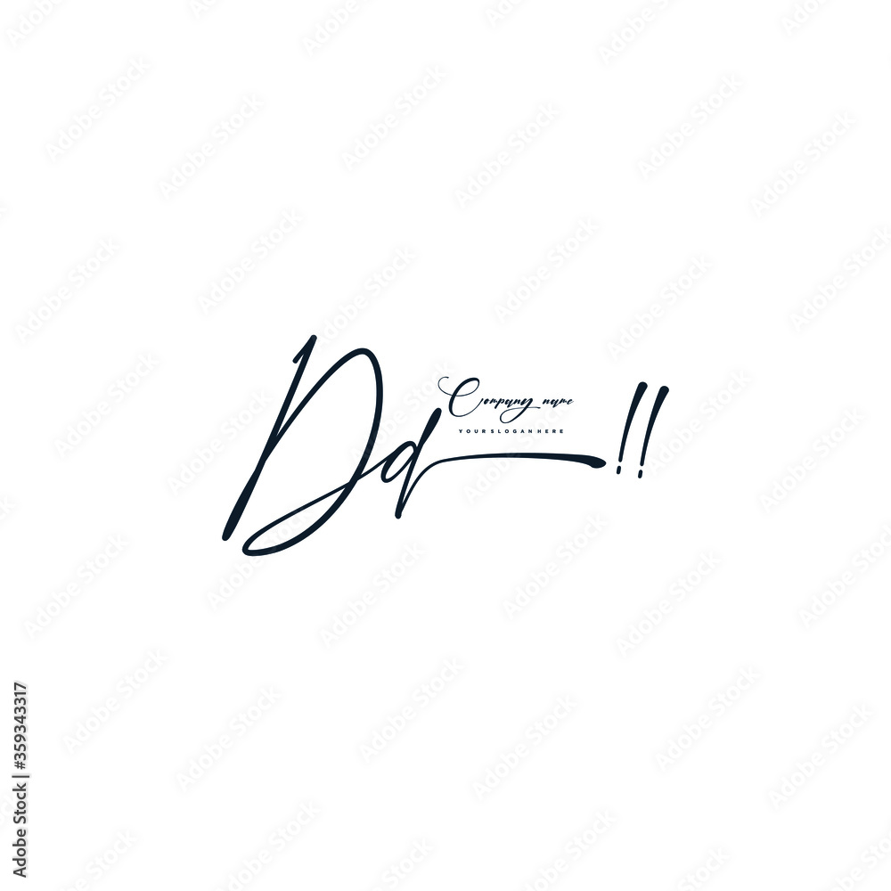 DD initials signature logo. Handwriting logo vector templates. Hand ...