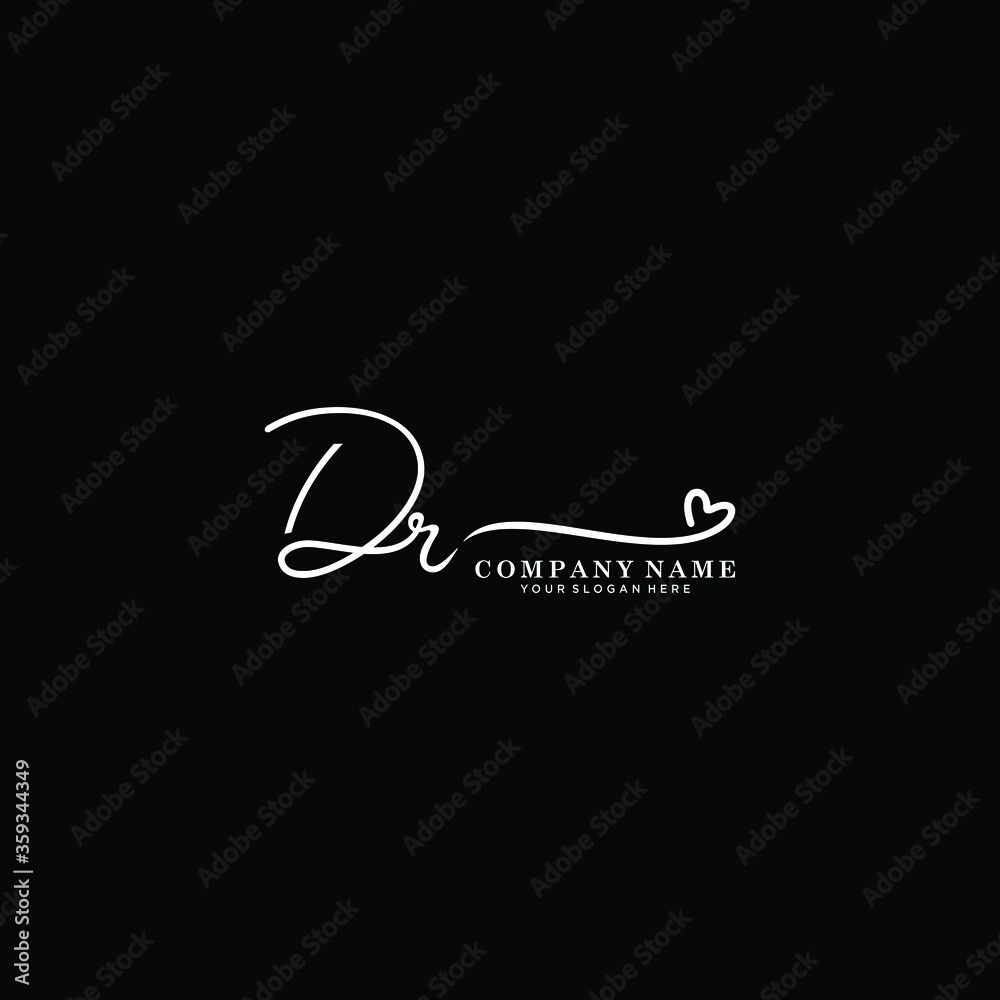 DR initials signature logo. Handwriting logo vector templates. Hand ...