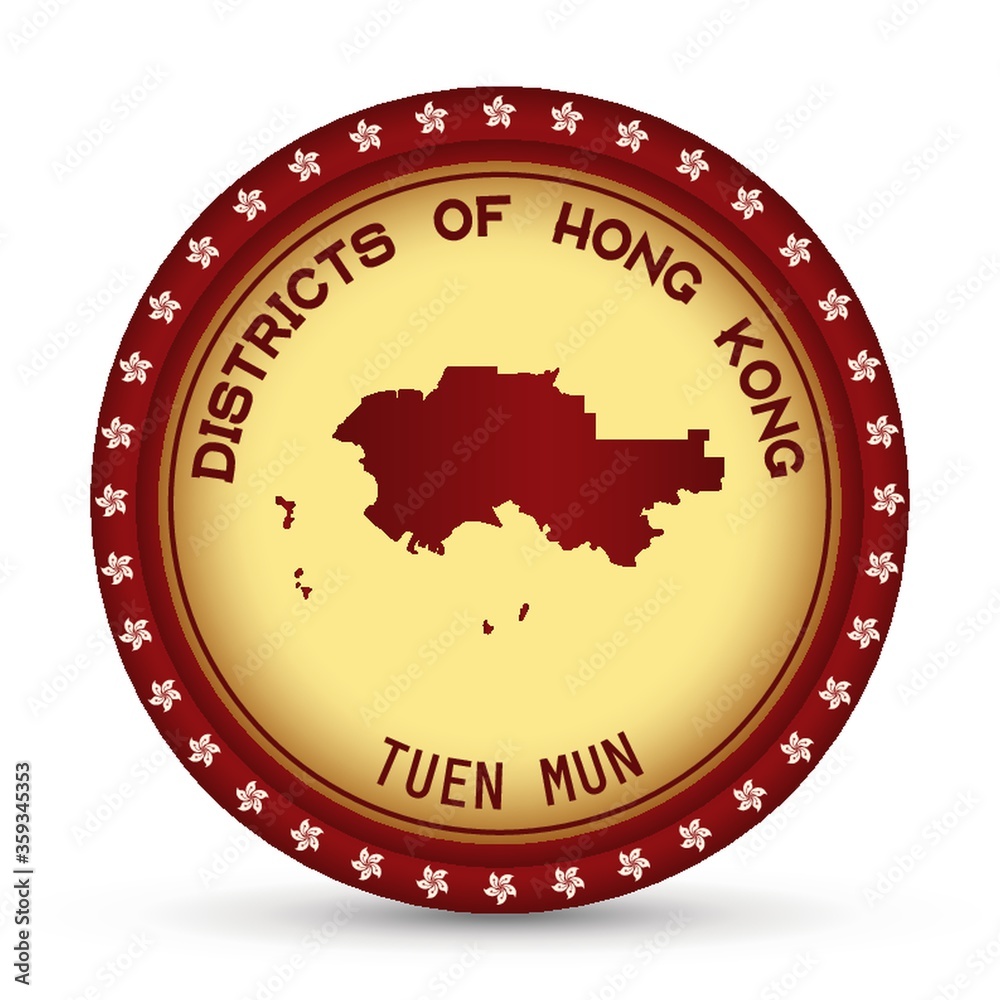 tuen mun map Stock Vector | Adobe Stock