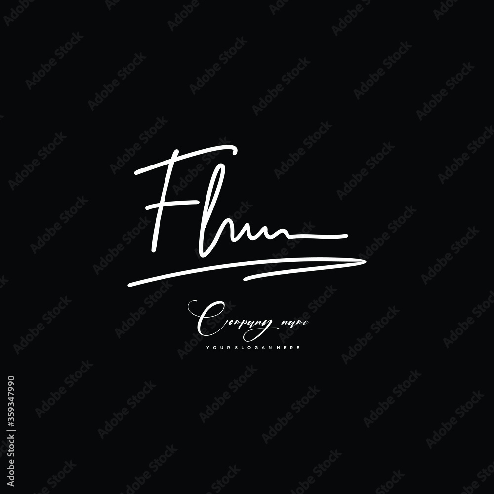 FL initials signature logo. Handwriting logo vector templates. Hand ...