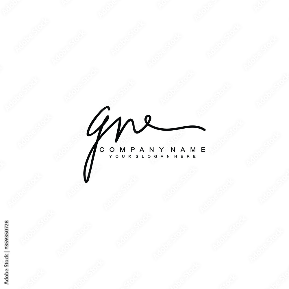 GN initials signature logo. Handwriting logo vector templates. Hand ...
