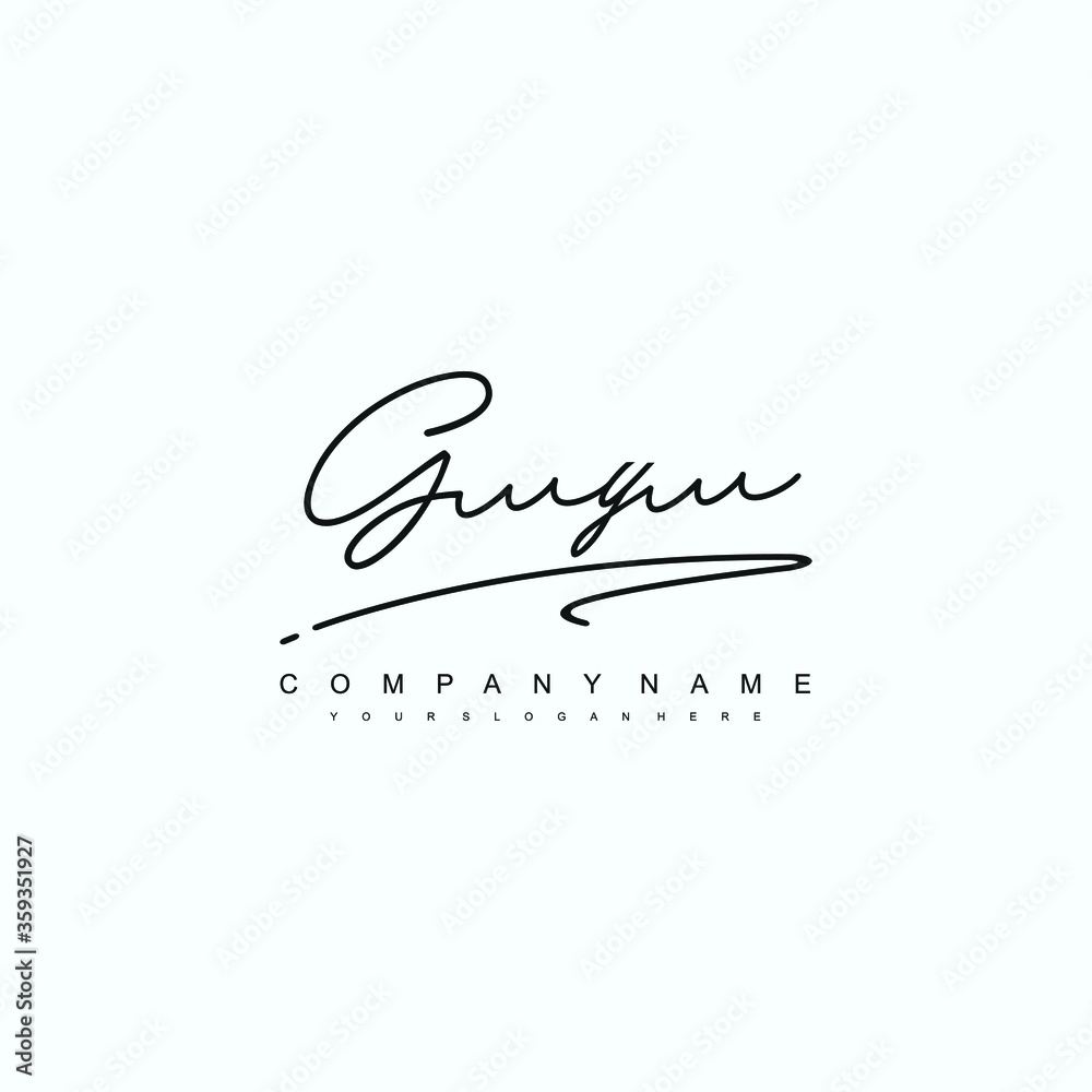 GY initials signature logo. Handwriting logo vector templates. Hand ...