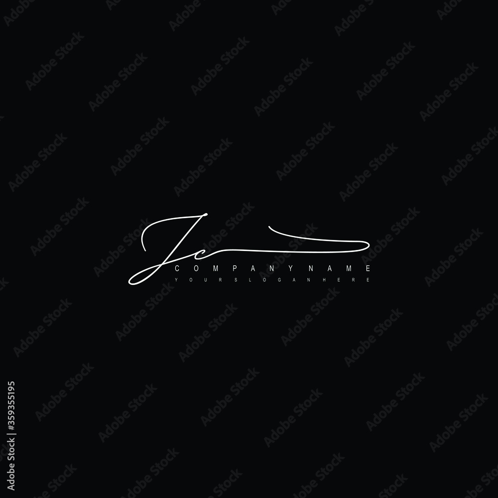 JC initials signature logo. Handwriting logo vector templates. Hand ...