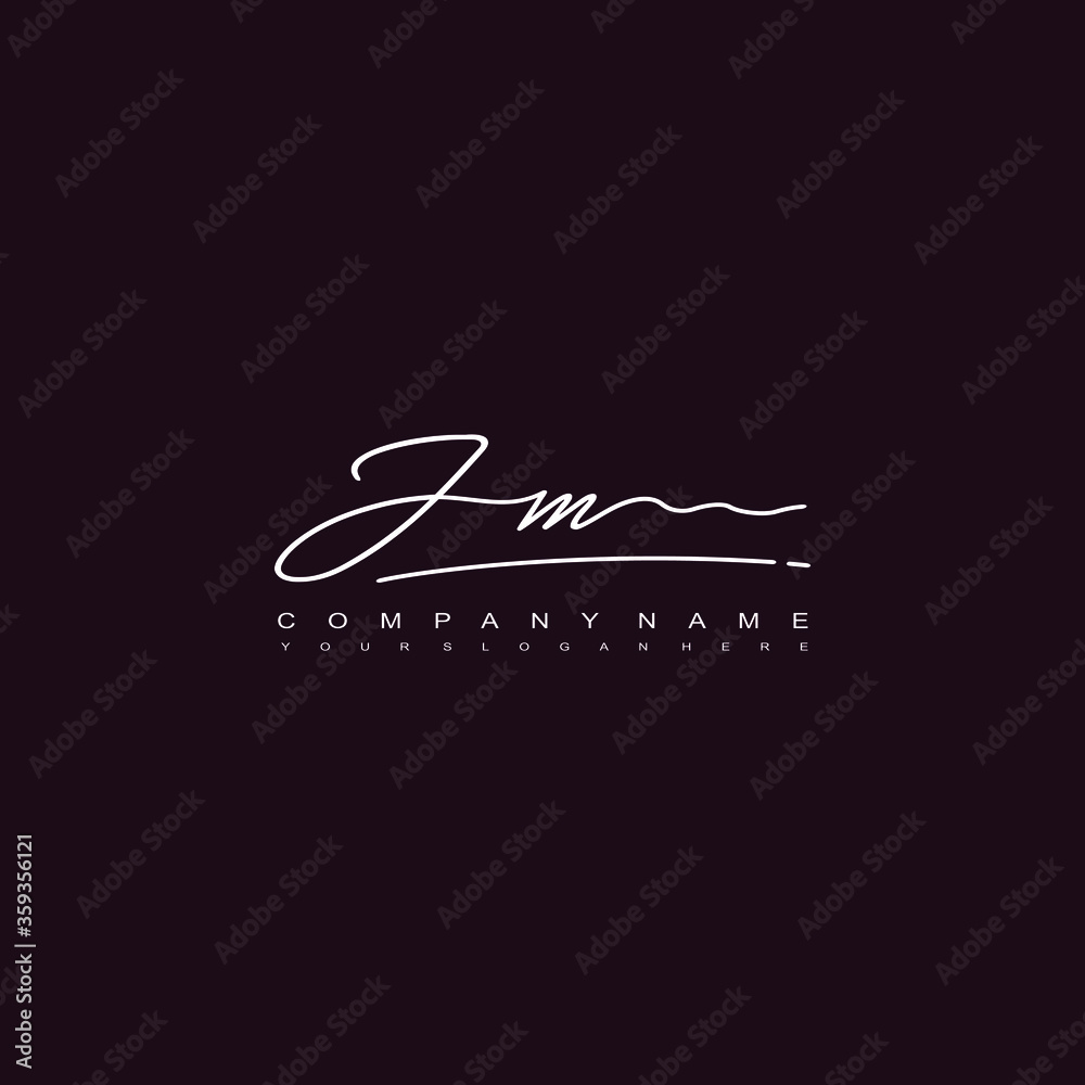 JM initials signature logo. Handwriting logo vector templates. Hand ...