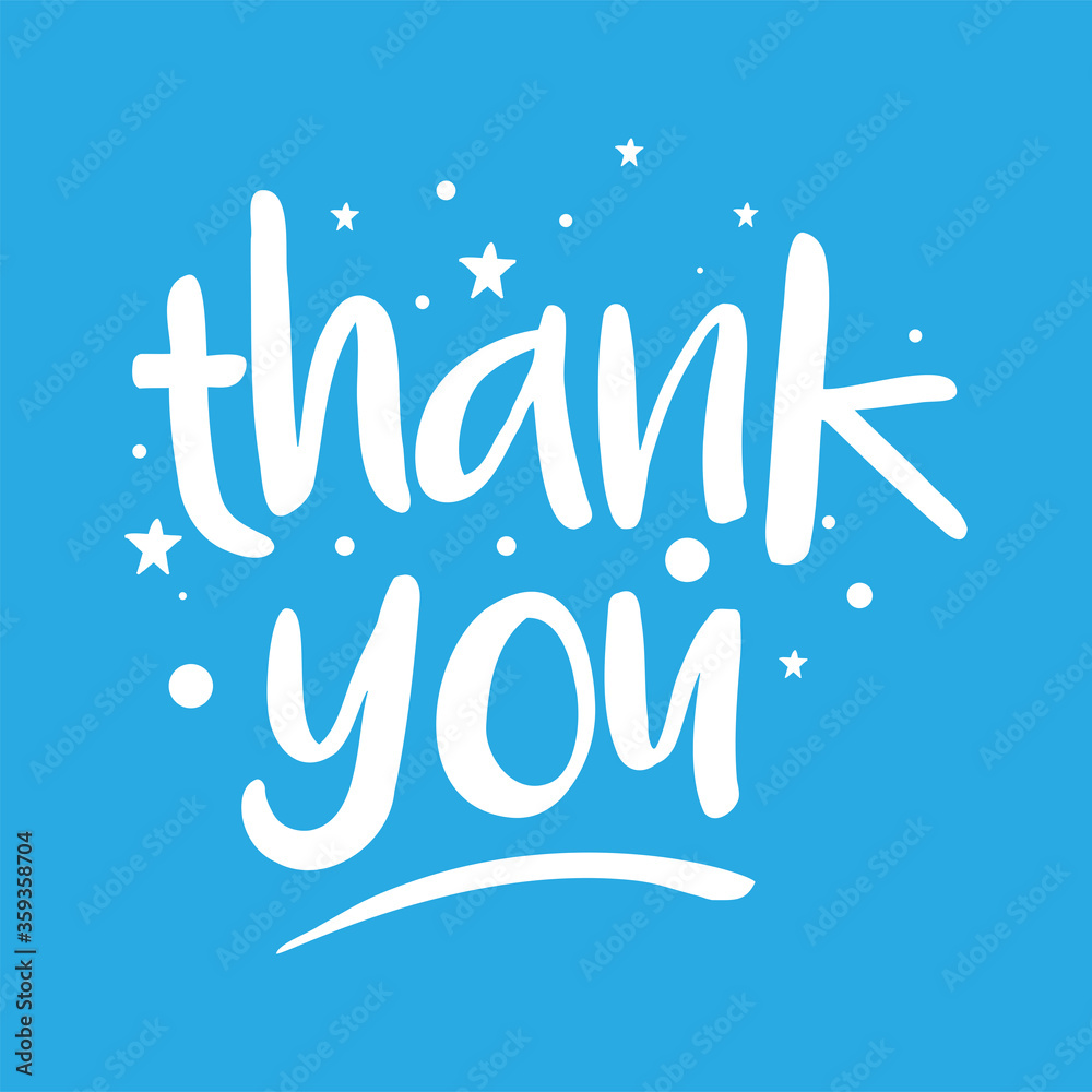 say thank you for appreciation respect in vector typography Stock ...