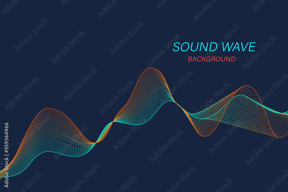 Sound wave equalizer suitable for poster, background or etc. Music ...