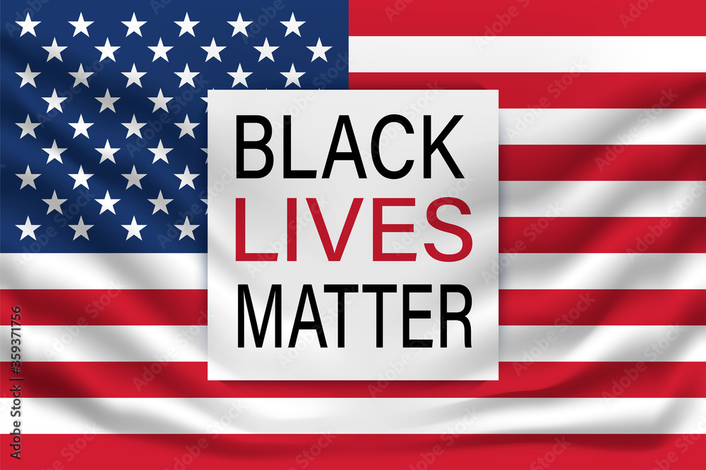 Black Lives Matter calligraphic text vector vintage. stop racism. I can ...