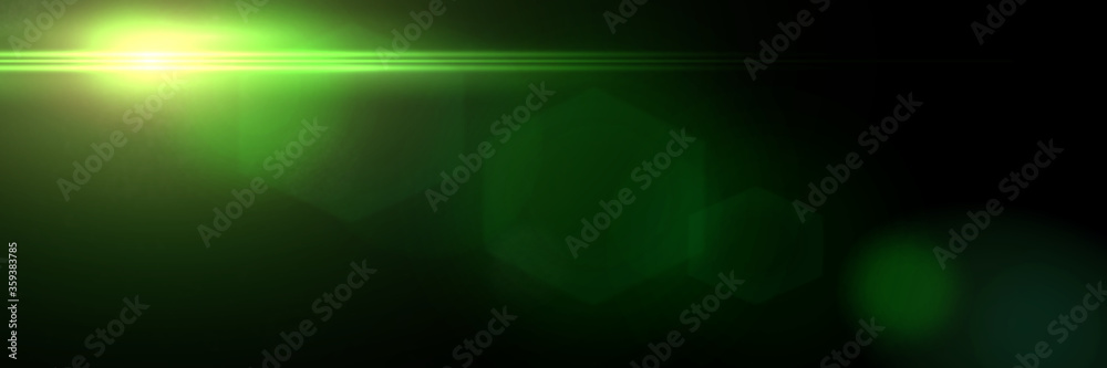 exotic green lens flare effect overlay texture banner with hexagonal ...