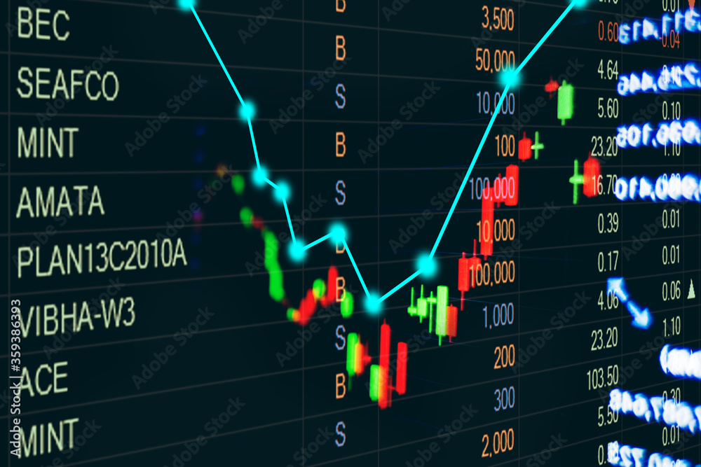 technology futuristic with world globe and move investment business ...