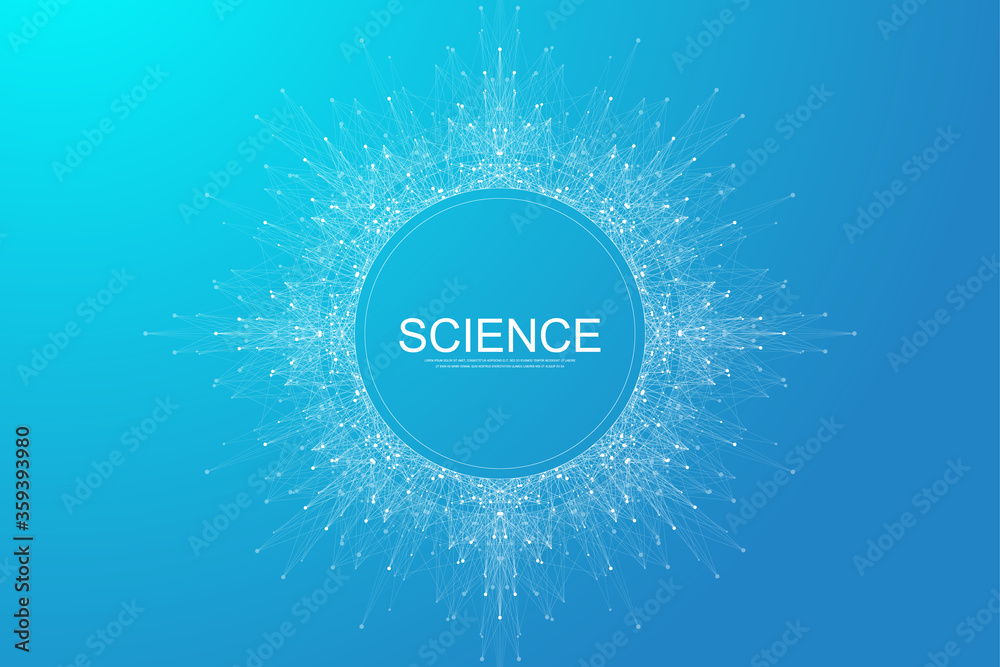 Science information banner template background. laboratory template for ...