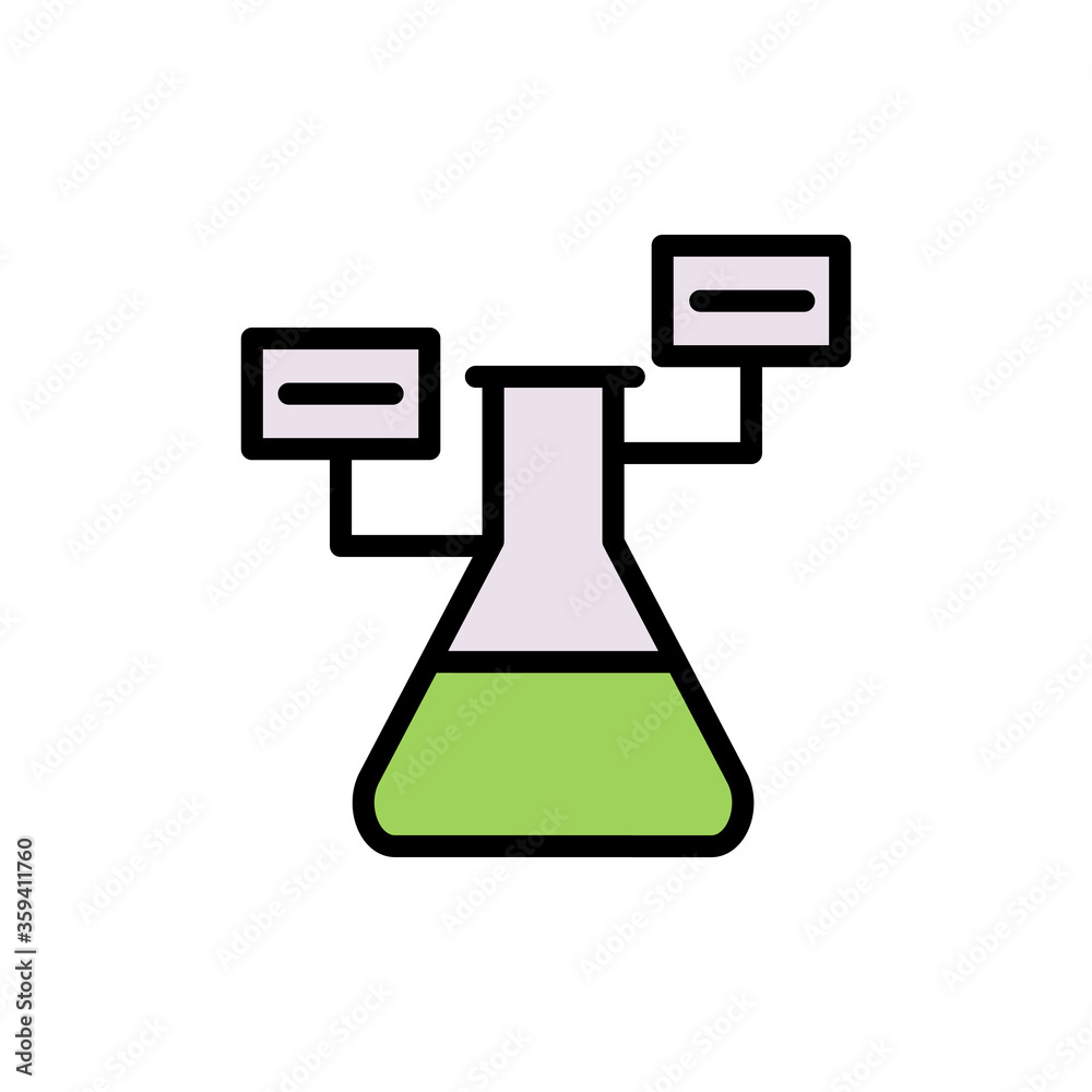 Flask Analysis Icon Simple Color With Outline Vector Elements Of Stinks Icons For Ui And Ux