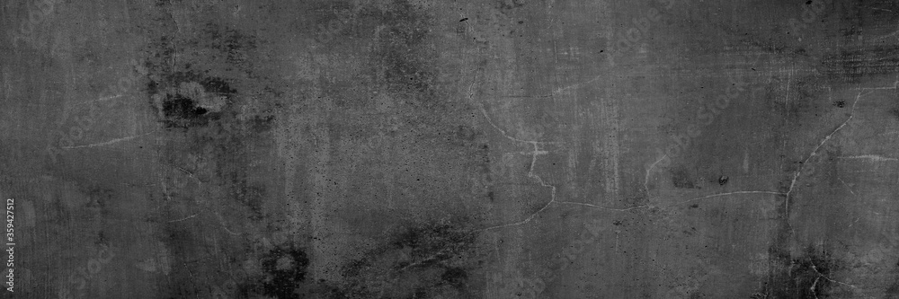 Horizontal concrete texture wall dark background. design on cement and ...