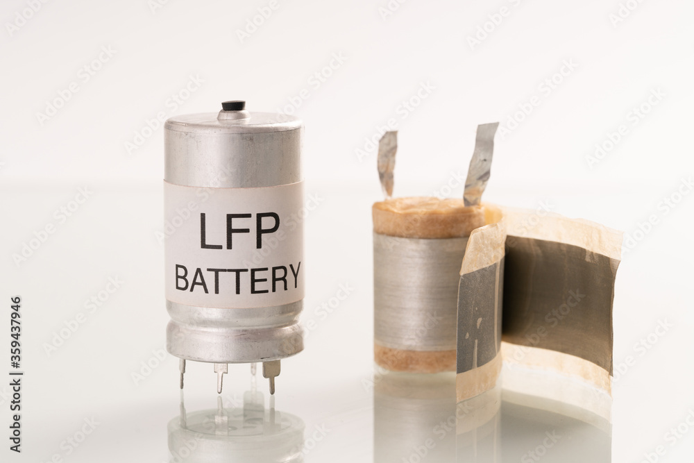 Lithium iron phosphate battery LiFePO. or LFP battery lithium ...