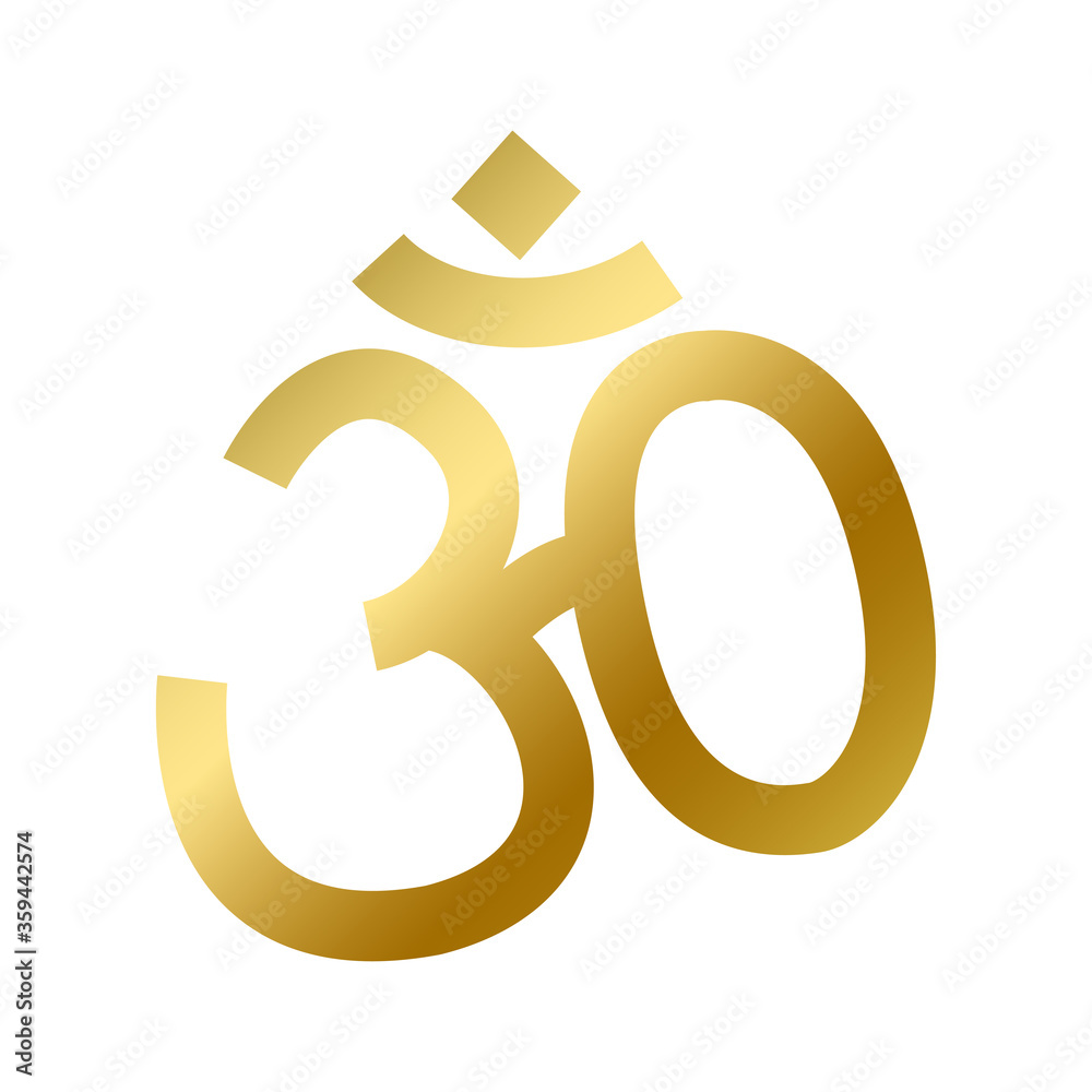 Hinduism faith symbol isolated religion hindu sign Stock Vector | Adobe ...