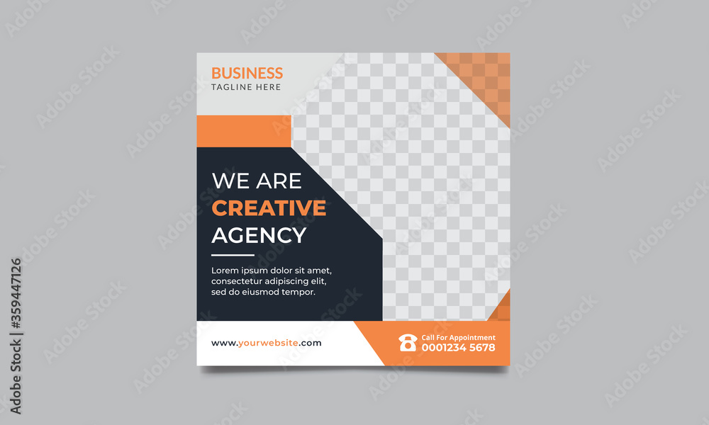 Editable minimal square banner template Template details: 1080x1080 px ...